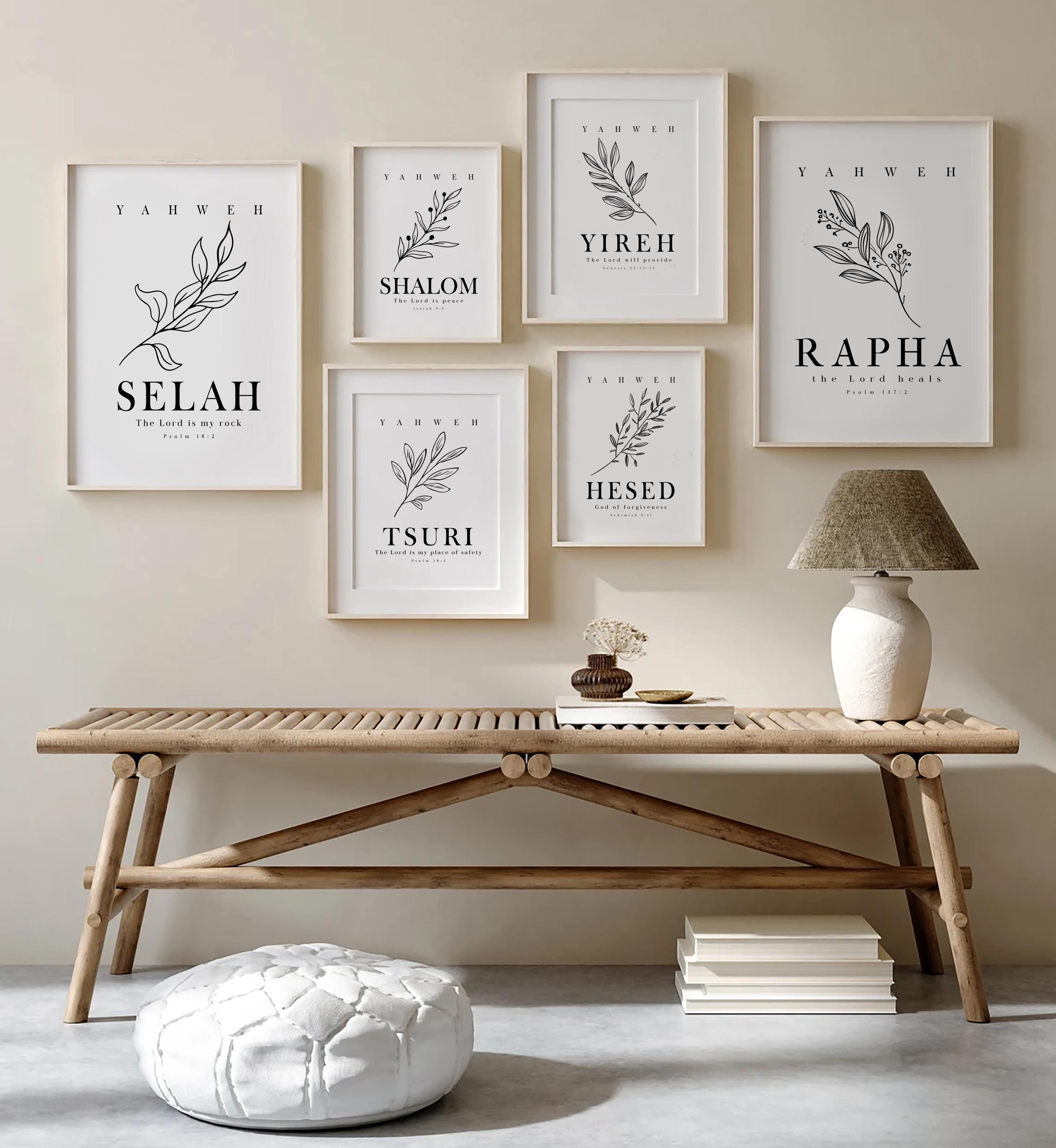 Hebrew Names of God Set of 18 Bundle, Names of God Printable, Rapha ...