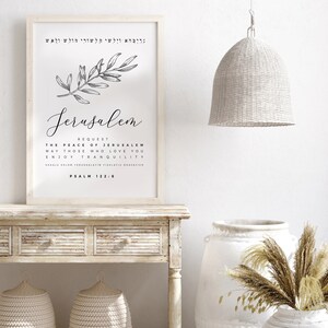 Pray for the Peace of JERUSALEM- PSALM 122 Minimalist Wall Art ...