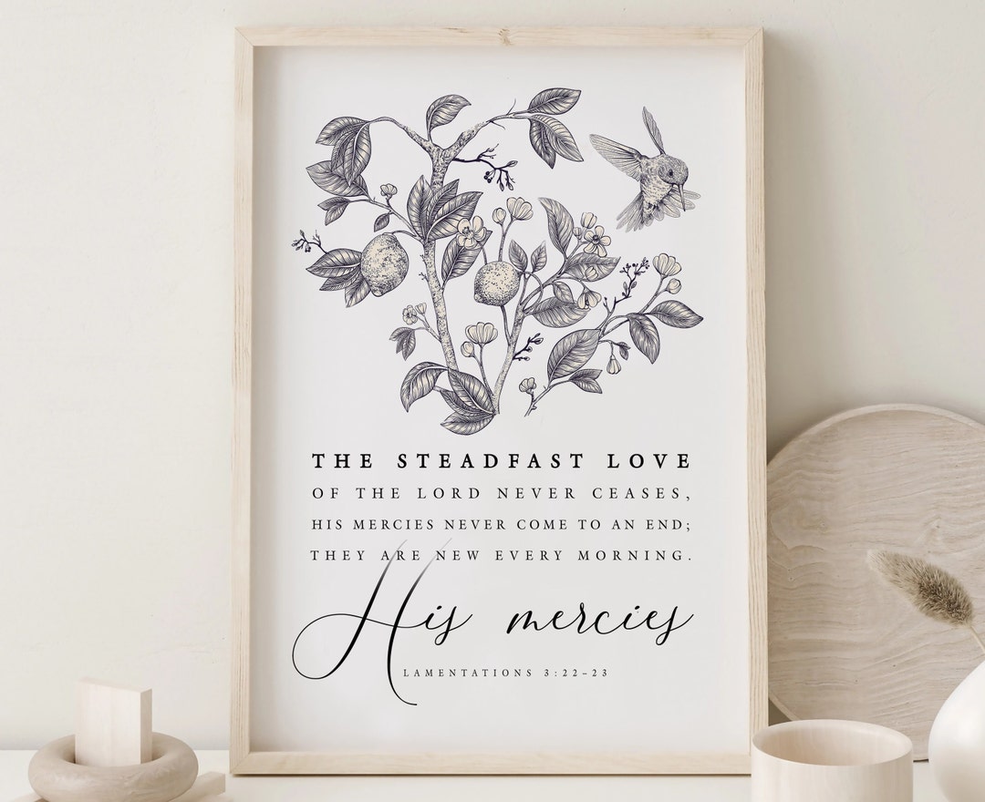 HIS MERCIES Are New Every Morning Bible Verse Print - Etsy