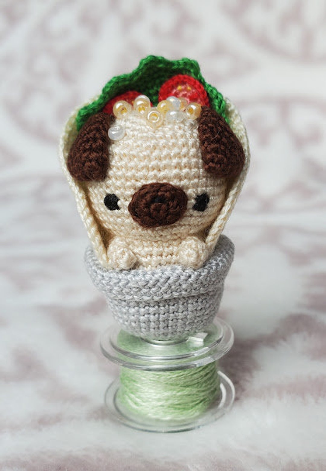 Pug Wrap Mini Amigurumi - Etsy