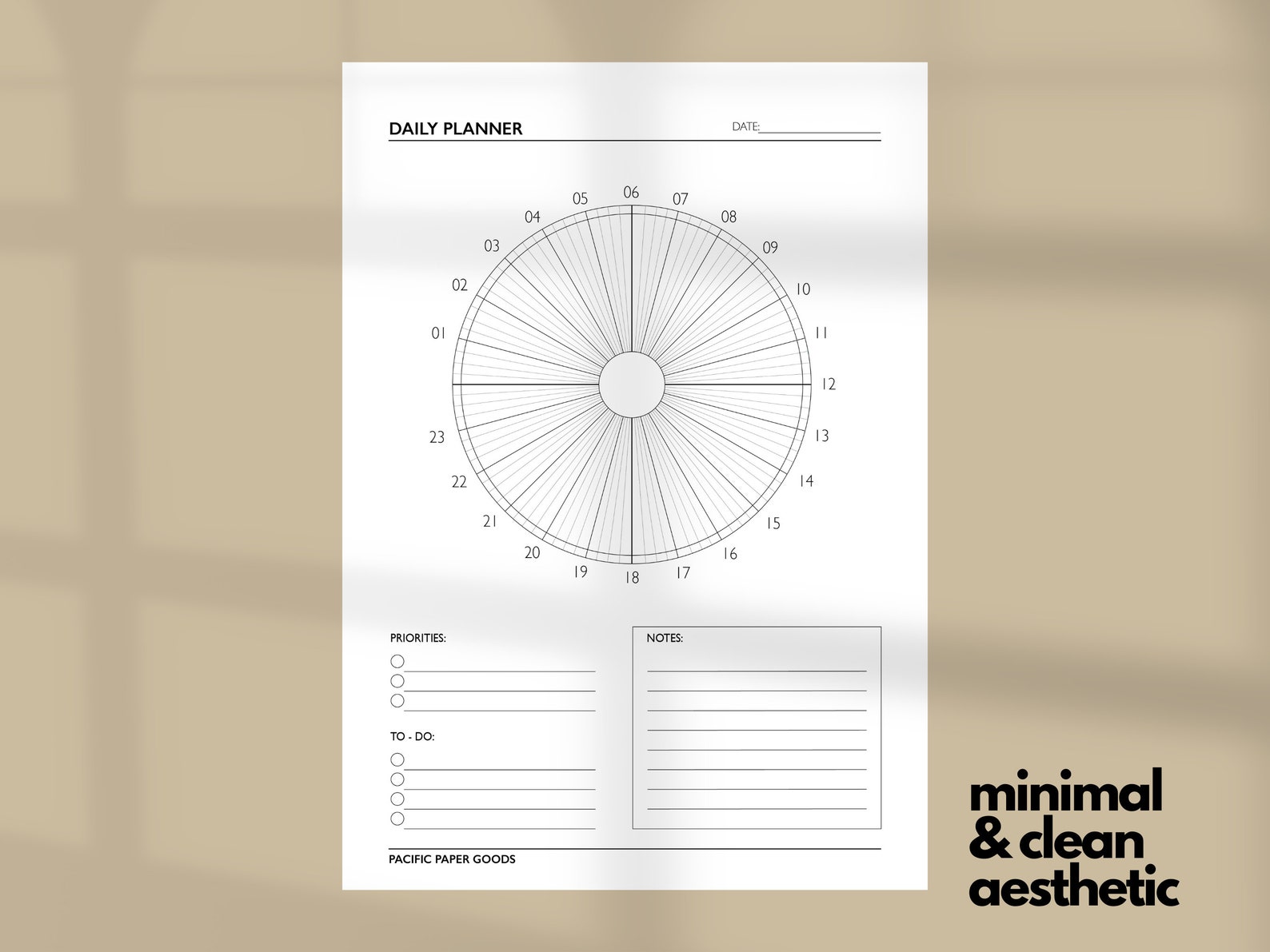 Daily Circle Planner Printable | Blank Dated Planner | Minimalist Undated Planner | Portrait ...
