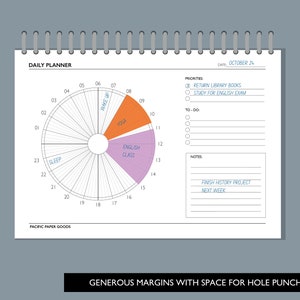 Daily Circle Planner Printable | Blank Dated Planner | Minimalist ...