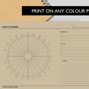 Daily Circle Planner Printable | Blank Dated Planner | Minimalist ...