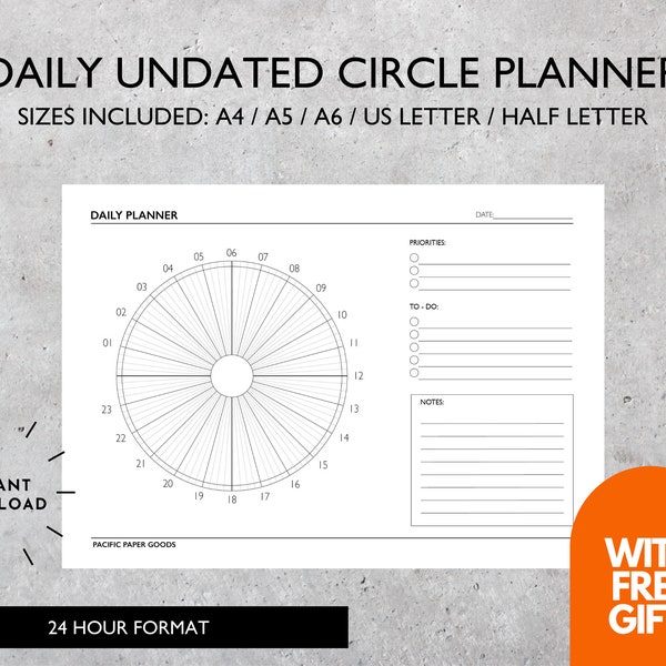 Daily Circle Planner - Etsy
