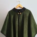 Green Poncho Unisex Poncho, Peru Poncho, Ecuadorian Poncho, Alpaca ...