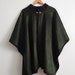 Green Poncho Unisex Poncho, Peru Poncho, Ecuadorian Poncho, Alpaca ...
