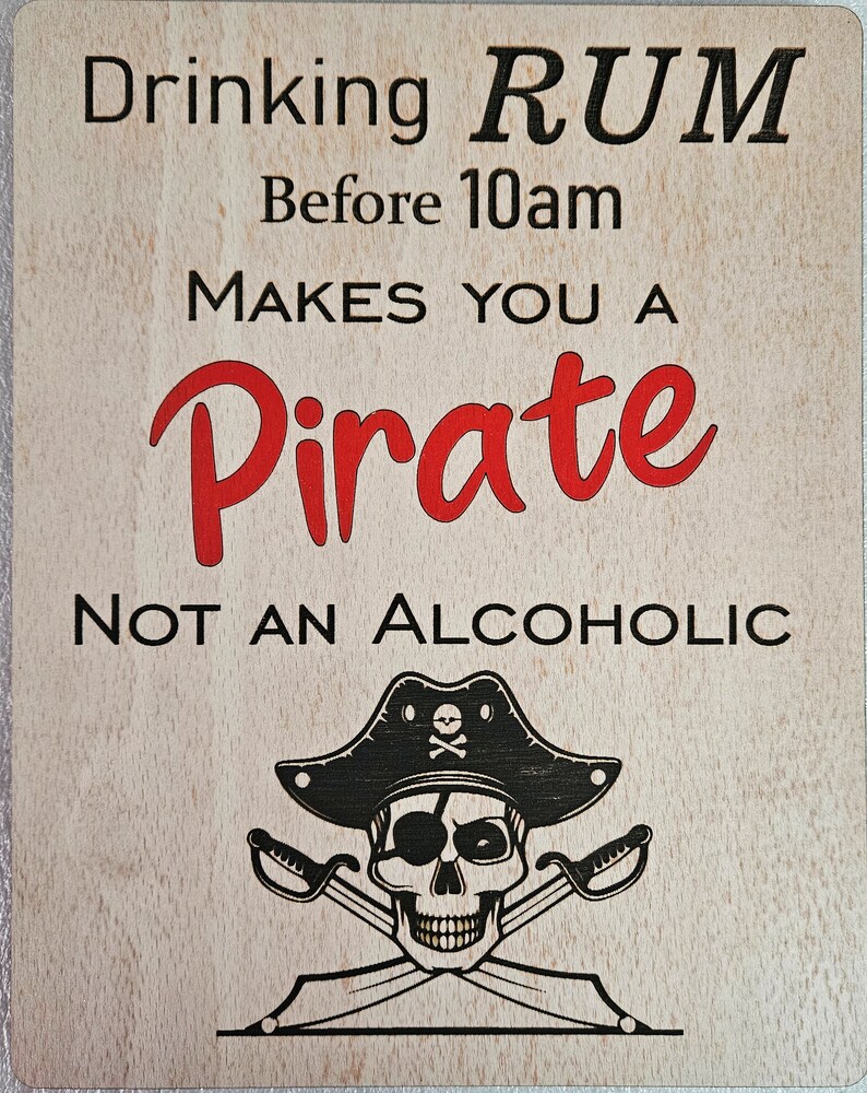 Pirate, Drinks Sign, Humorous Kitchen Sign, Kitchen Sign, Bar Sign ...