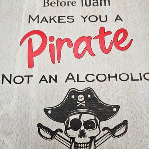 Pirate, Drinks Sign, Humorous Kitchen Sign, Kitchen Sign, Bar Sign ...