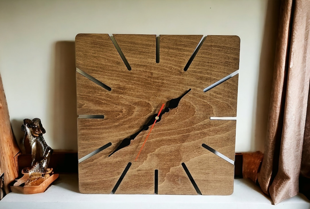 Simple Wall Clock, Stylish Wall Clock, Oak Clock, Wooden Clock, Hand ...