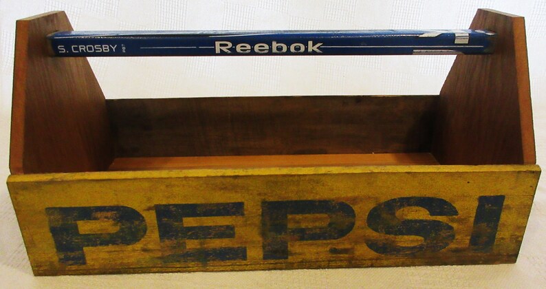 Vintage Handmade Pepsi Crate Toolbox With a Hockey Stick Handle - Etsy