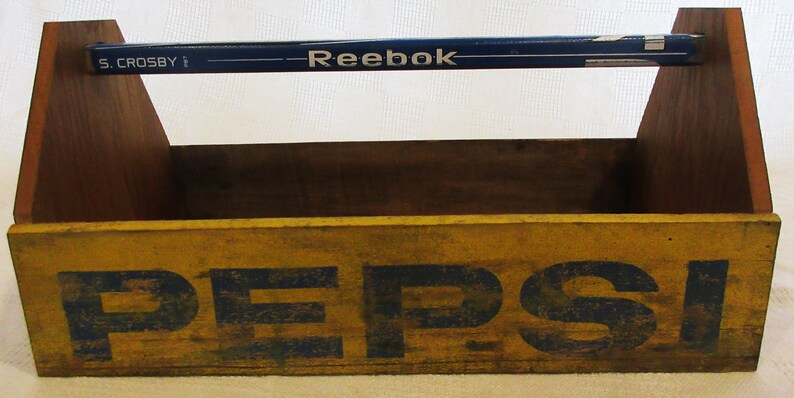 Vintage Handmade Pepsi Crate Toolbox With a Hockey Stick Handle - Etsy
