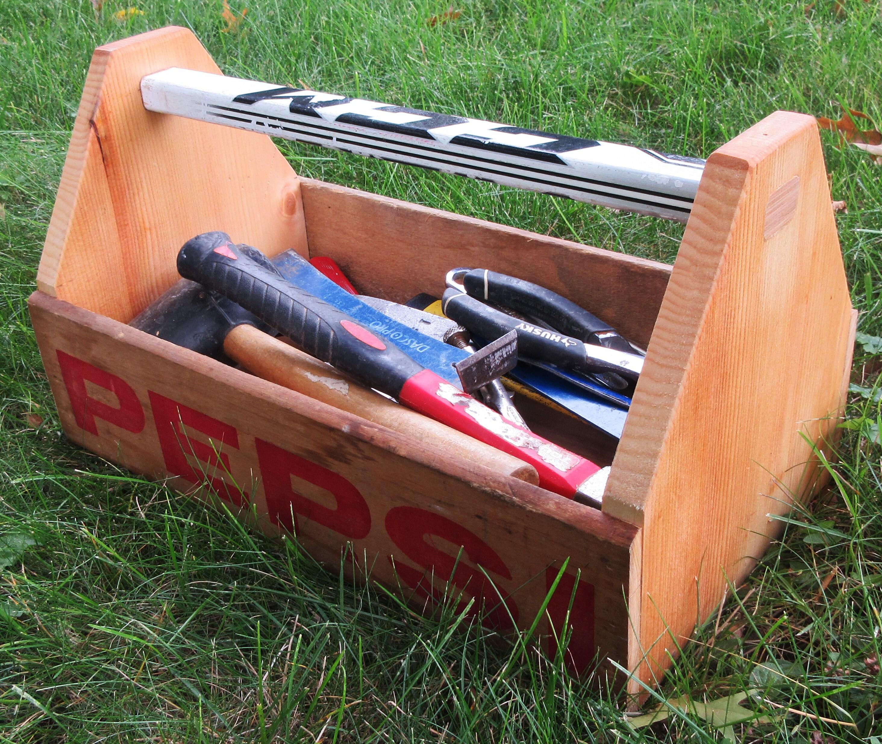 Vintage Handmade Pepsi Crate Toolbox With a Hockey Stick Handle - Etsy