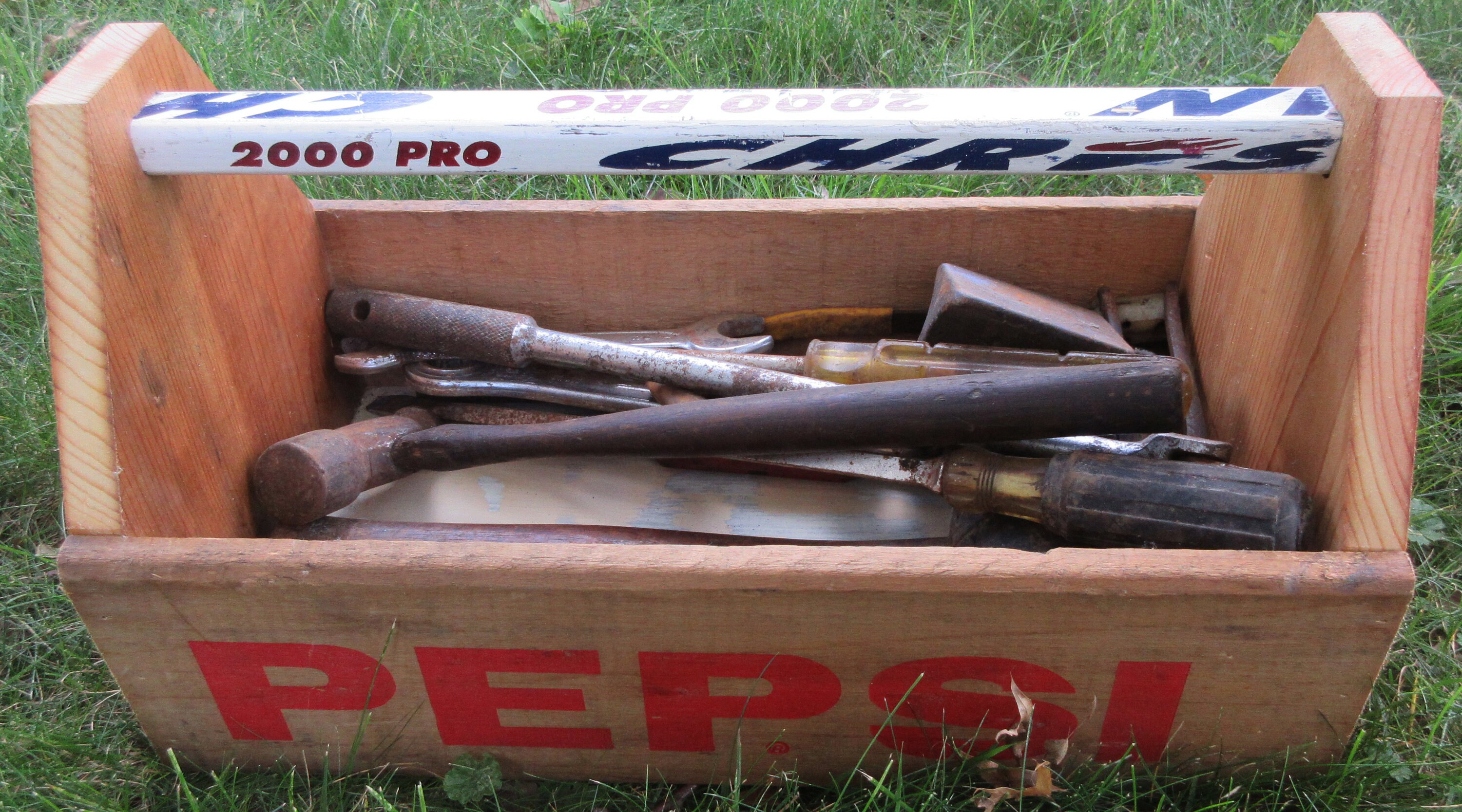 Vintage Handmade Pepsi Crate Toolbox With a Hockey Stick Handle - Etsy