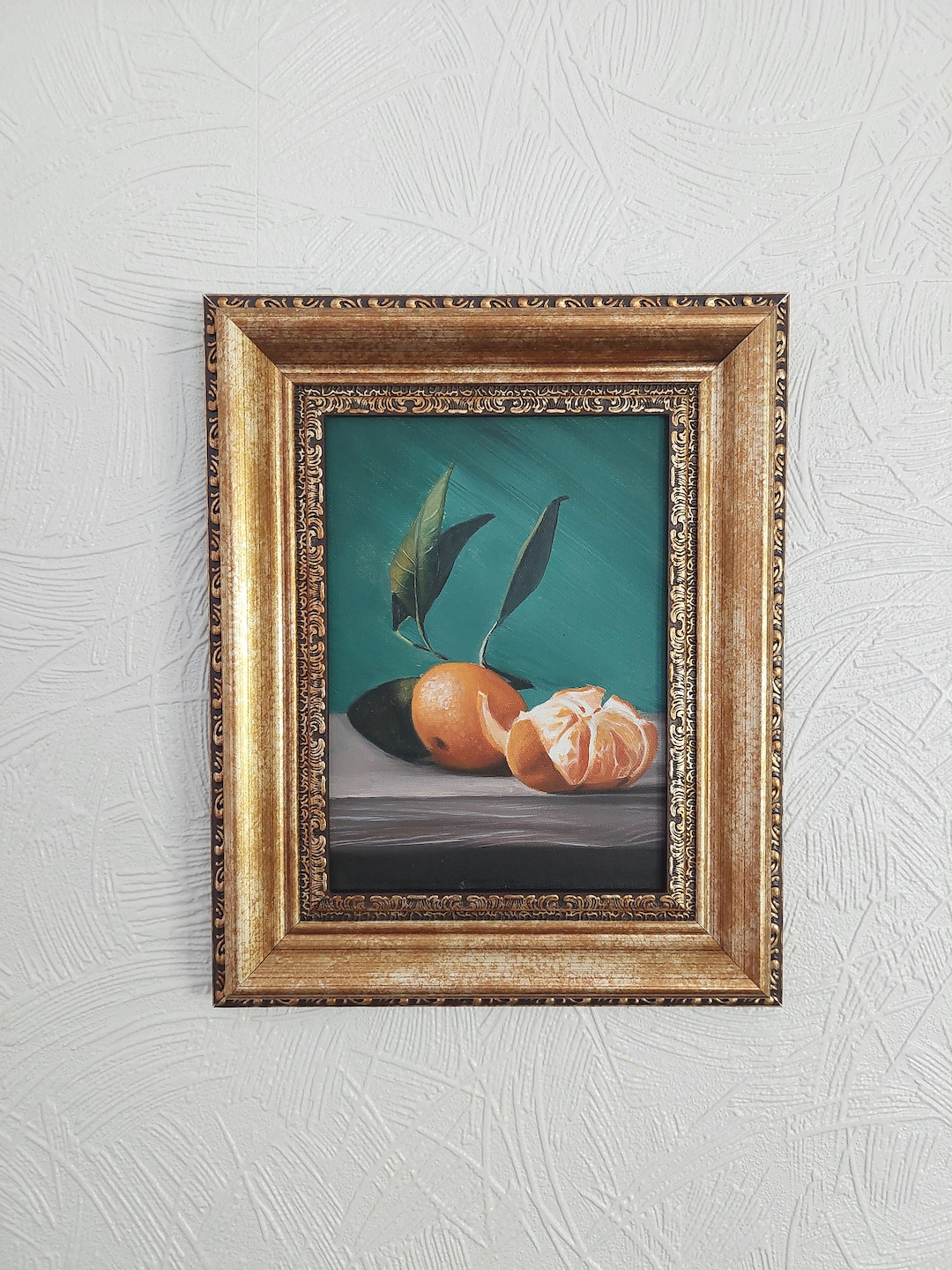 Original Mandarin Painting, Home Decor for Kitchen, Framed Wall Art ...