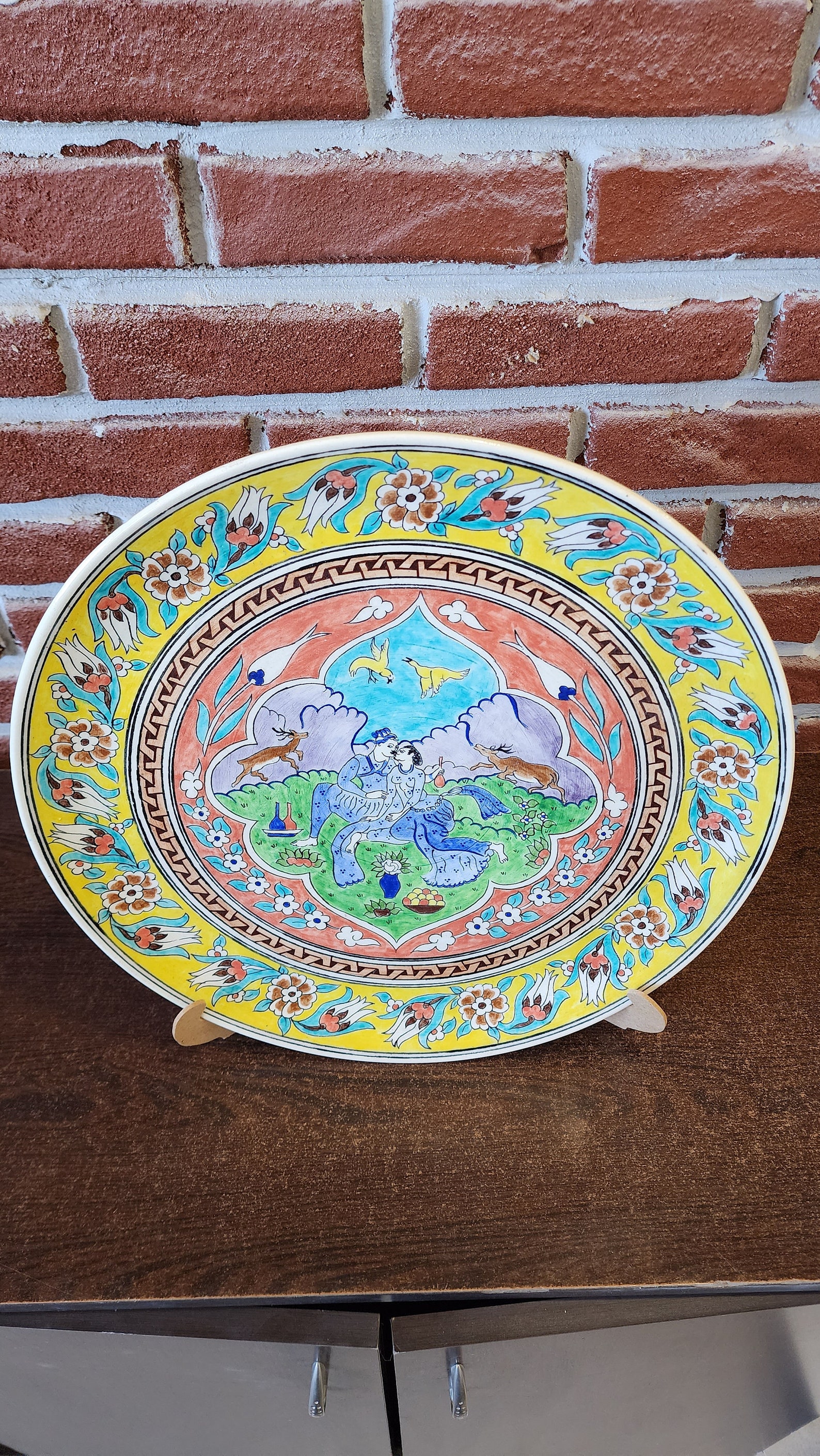 Vintage Ceramic Plate for Wall Decor Decorative Hand Painted Plate 16 ...