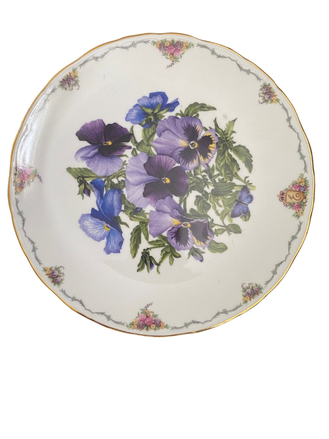 Vintage Royal Albert Collectible Plate pansies by Sara Anne Schofield ...