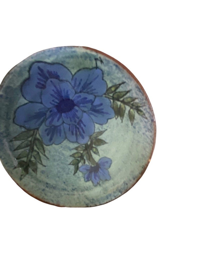 Vintage Chelsea Pottery England Hand Painted Dish Blue Flowers - Etsy