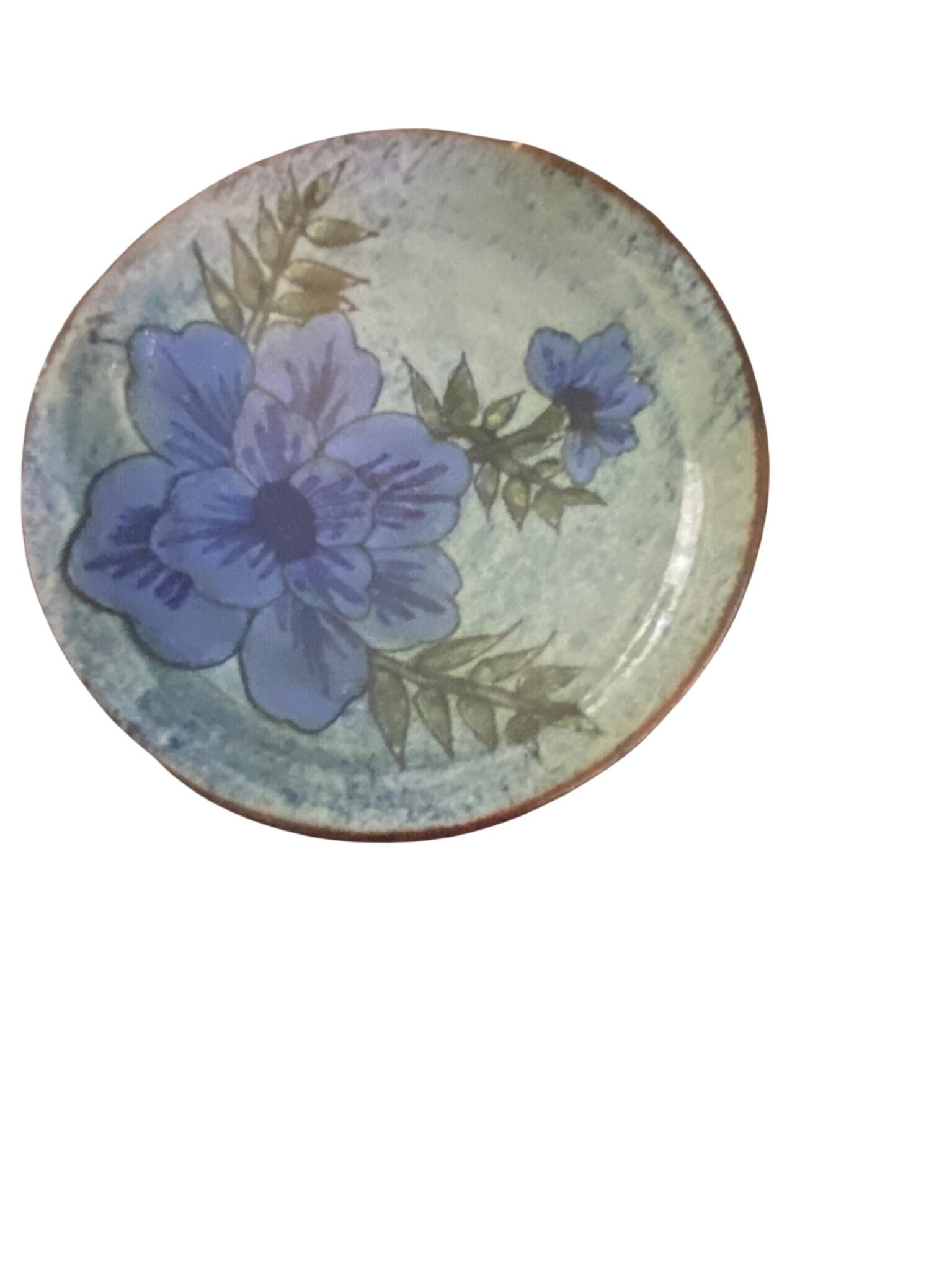 Vintage Chelsea Pottery England Hand Painted Dish Blue Flowers - Etsy