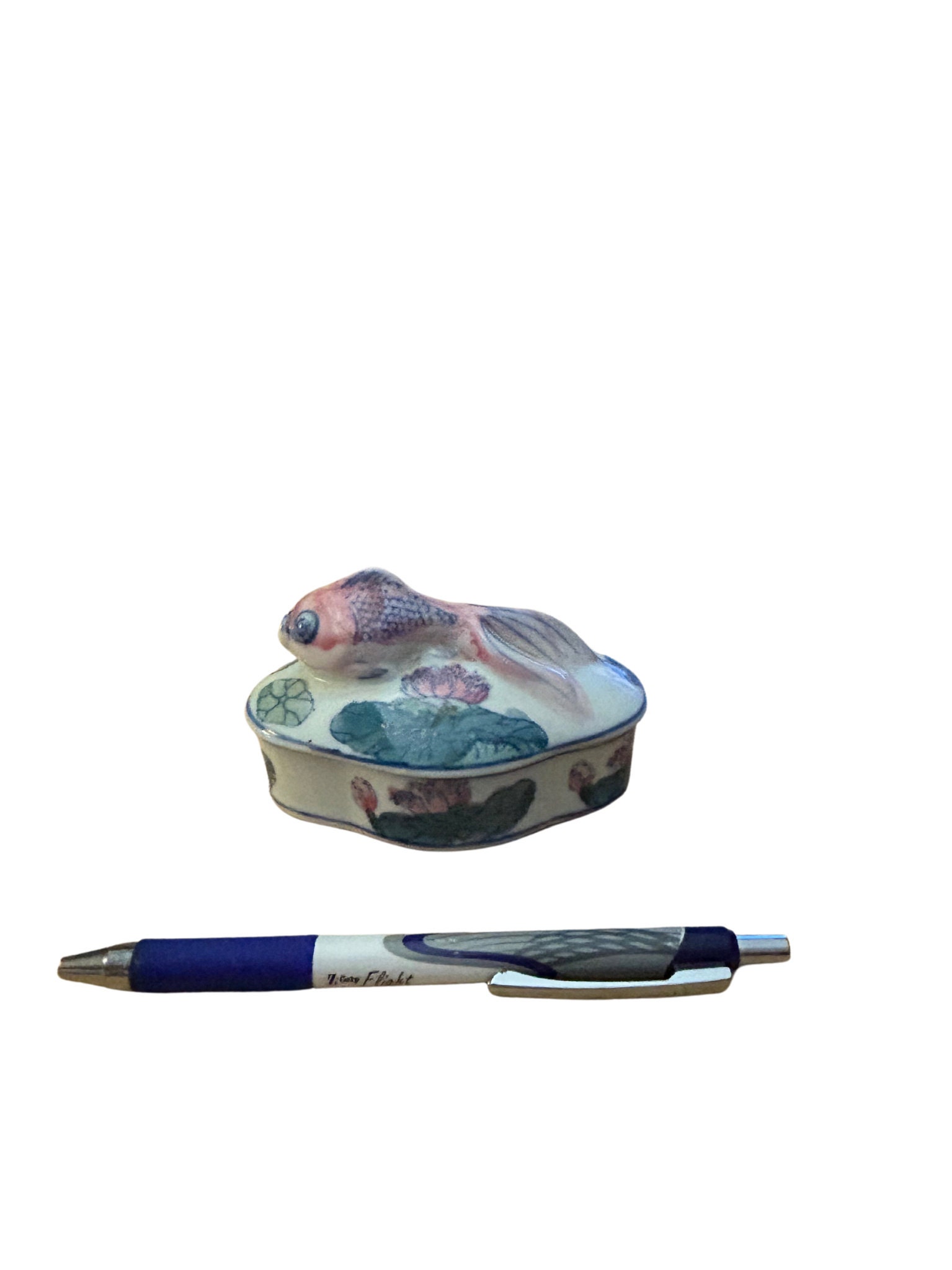 Vintage Koi Fish Trinket Box - Etsy