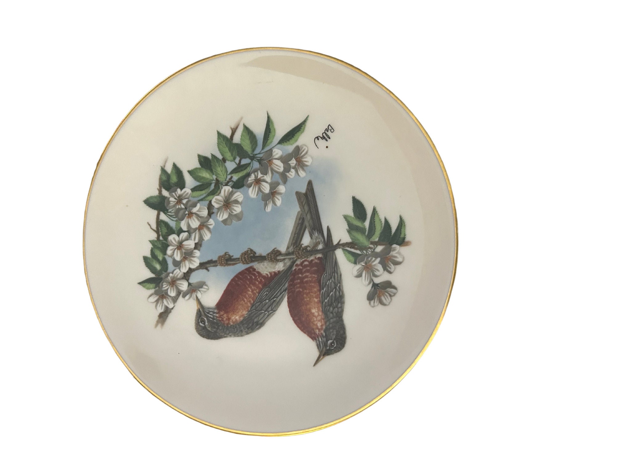 Vintage Gorham Collectible Plate the Robin and the Crabapple - Etsy