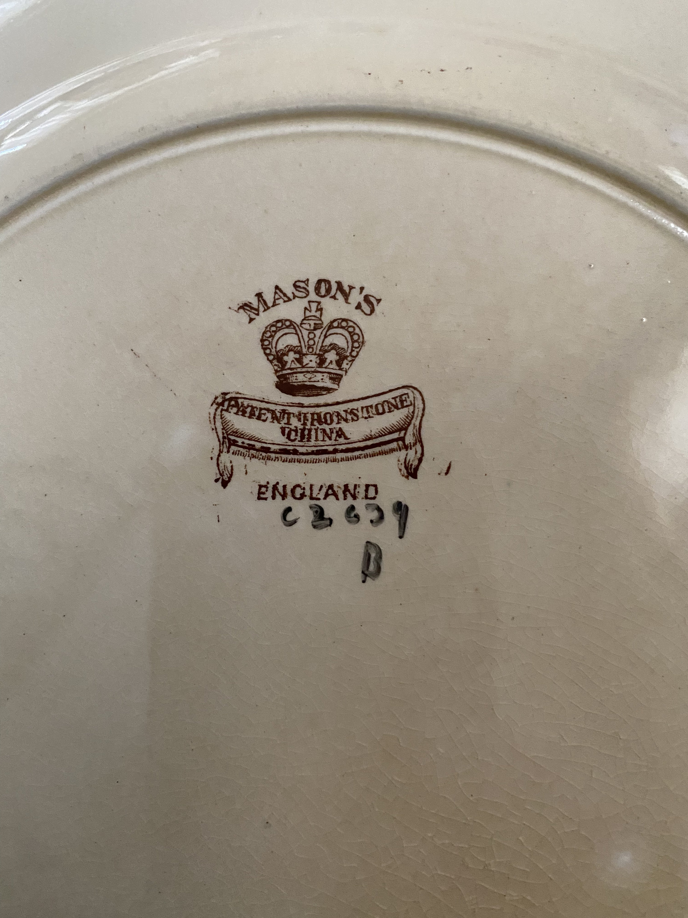 Vintage Masons Green Bible Dinner Plate - Etsy