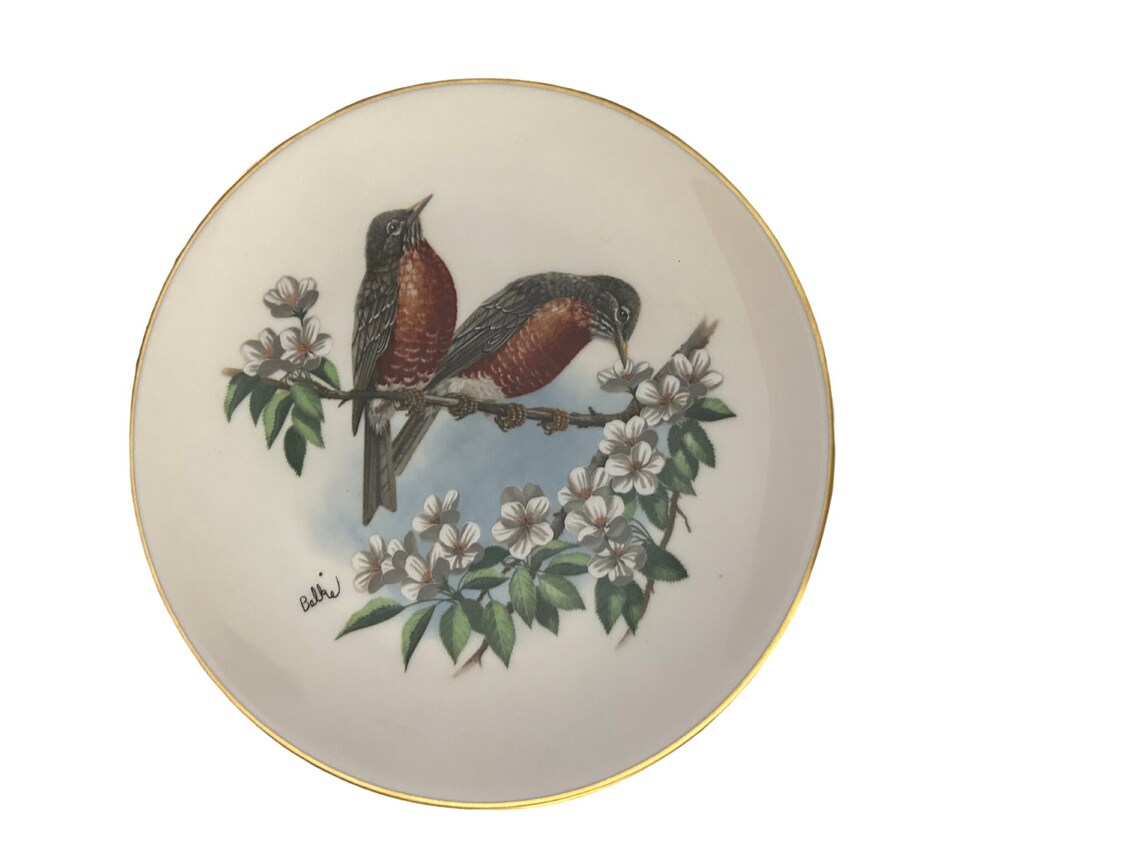 Vintage Gorham Collectible Plate the Robin and the Crabapple - Etsy