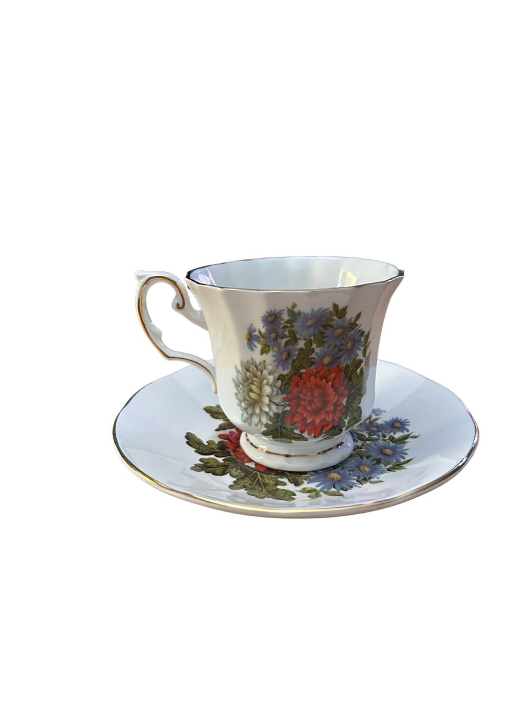 Vintage Elizabethan Flowers of the Season Teacup and Saucer - Etsy