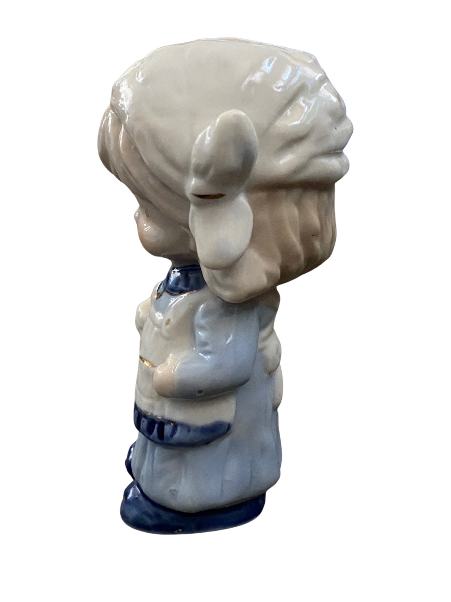Vintage Figurine Little Girl Blue and White - Etsy