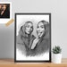 Best Friend Portrait, Bestie Print, Best Friend Drawing, Bestie Cute ...