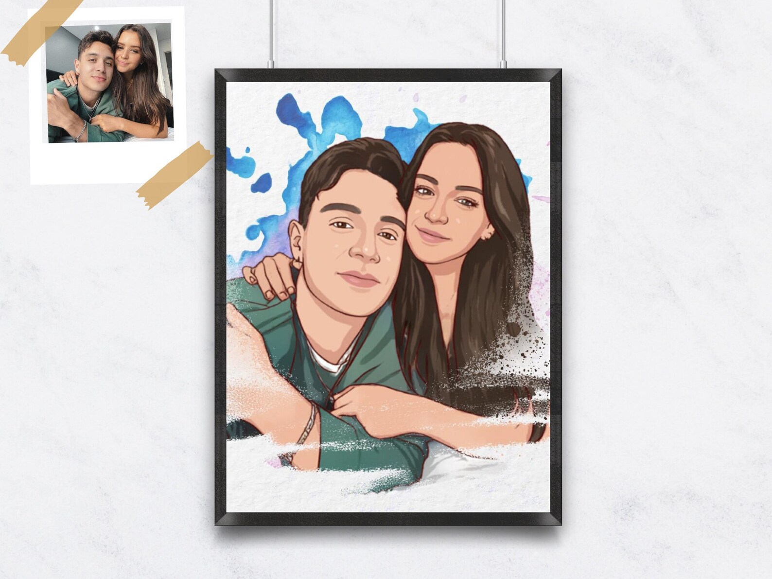 Faceless Portrait Faceless Portrait Print Custom Faceless - Etsy