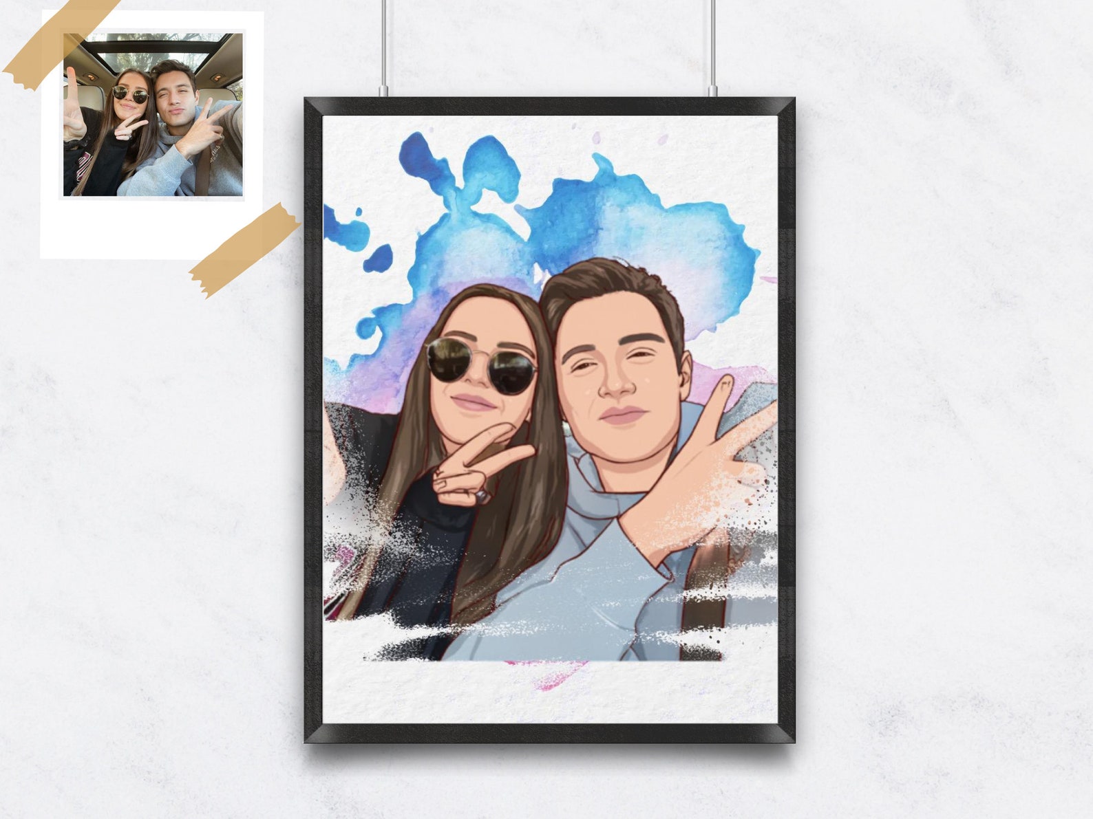 Faceless Portrait Faceless Portrait Print Custom Faceless - Etsy