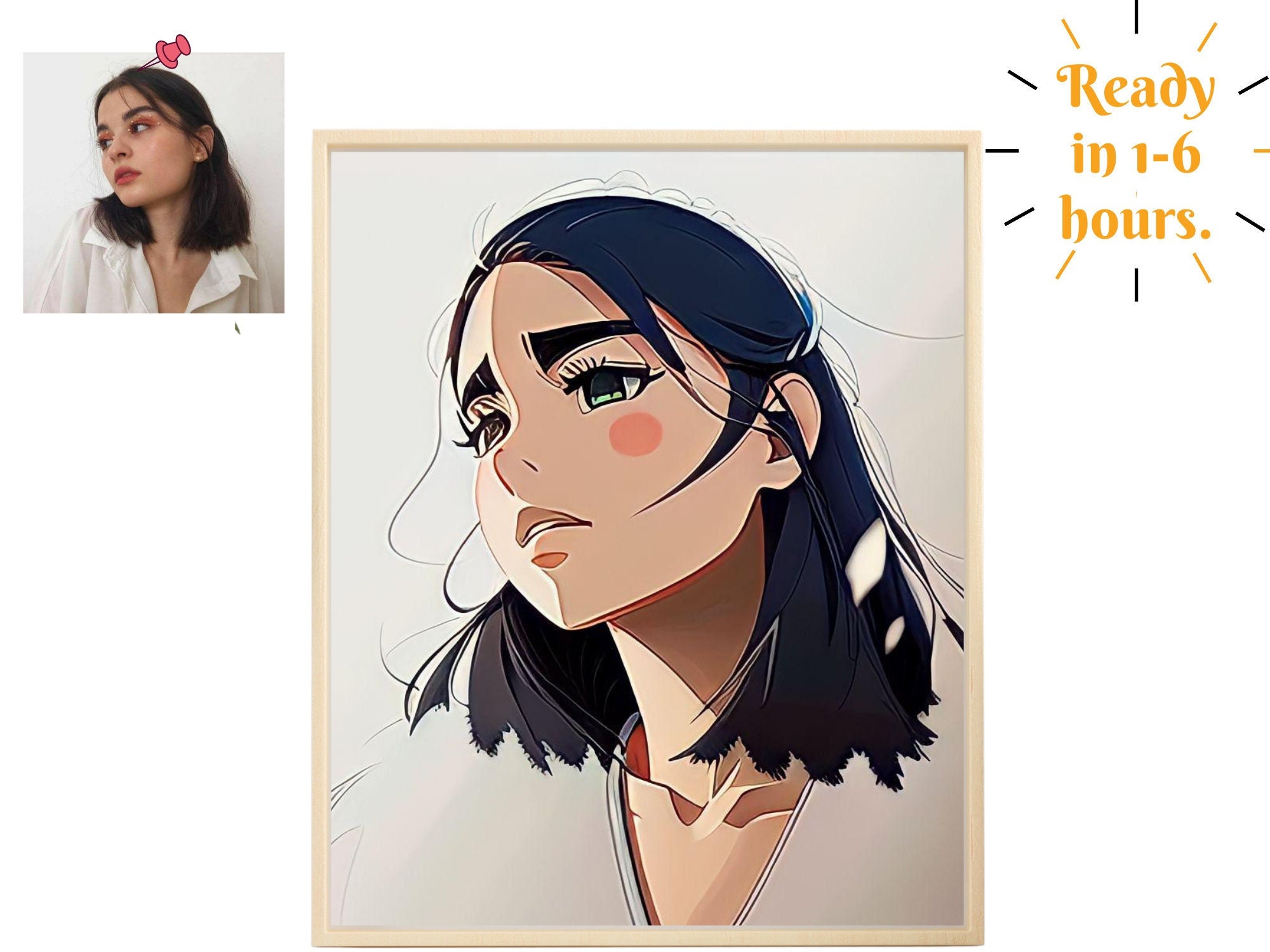 Anime Style Drawing, Anime Style Portrait, Anime From Photo, Couple ...