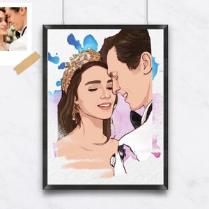 Faceless Portrait Faceless Portrait Print Custom Faceless - Etsy