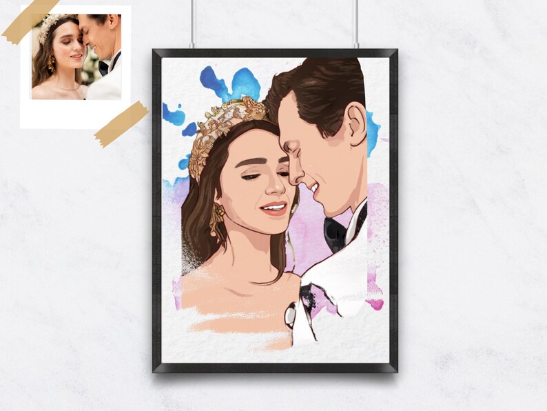 Faceless Portrait Faceless Portrait Print Custom Faceless - Etsy