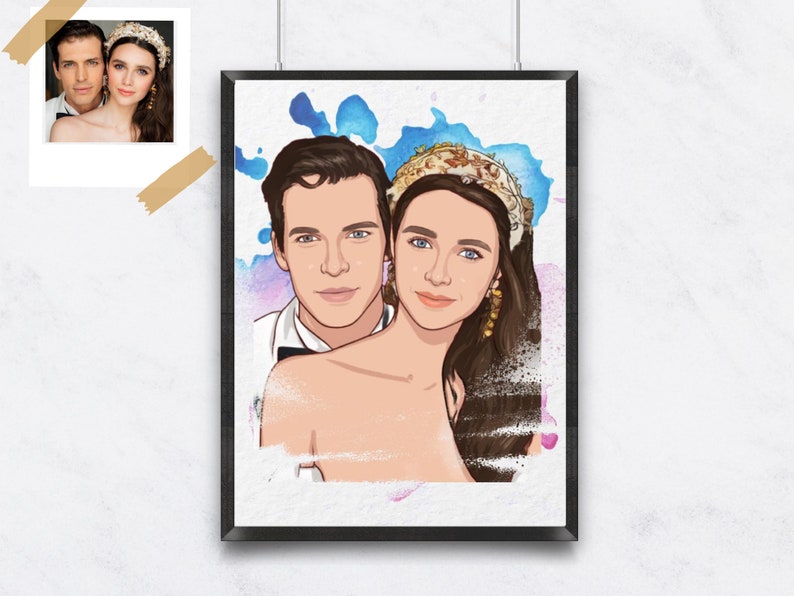 Faceless Portrait Faceless Portrait Print Custom Faceless - Etsy