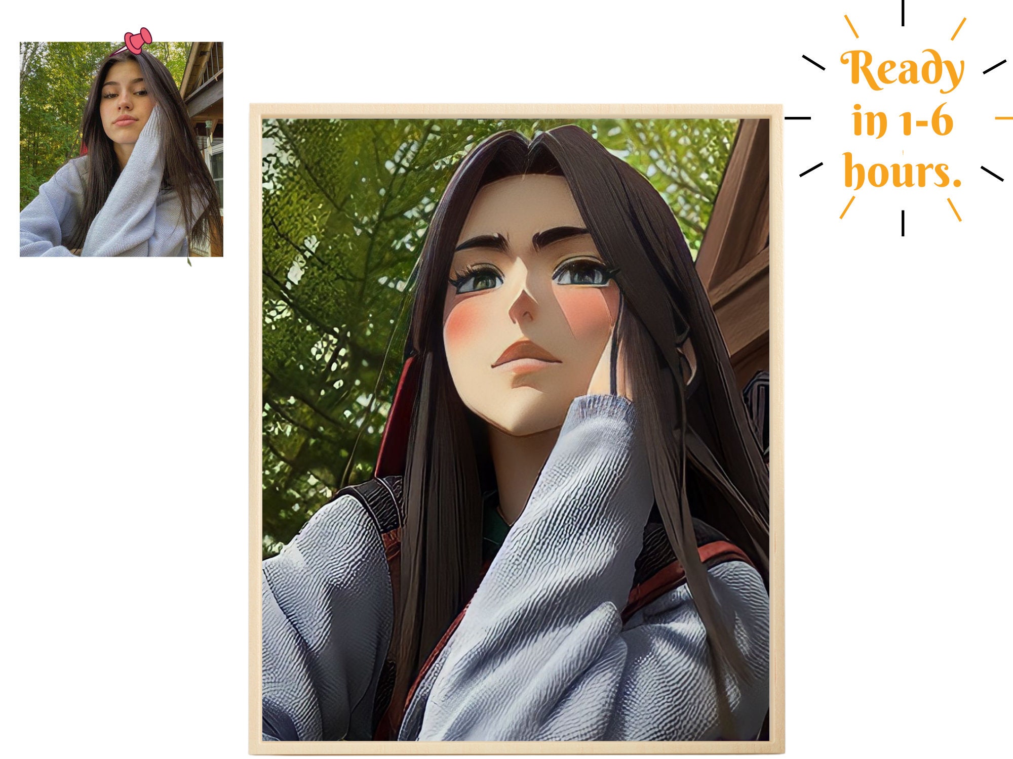 Anime Style Drawing, Anime Style Portrait, Anime From Photo, Couple ...