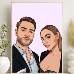 Best Friend Portrait, Bestie Print, Best Friend Drawing, Bestie Cute ...