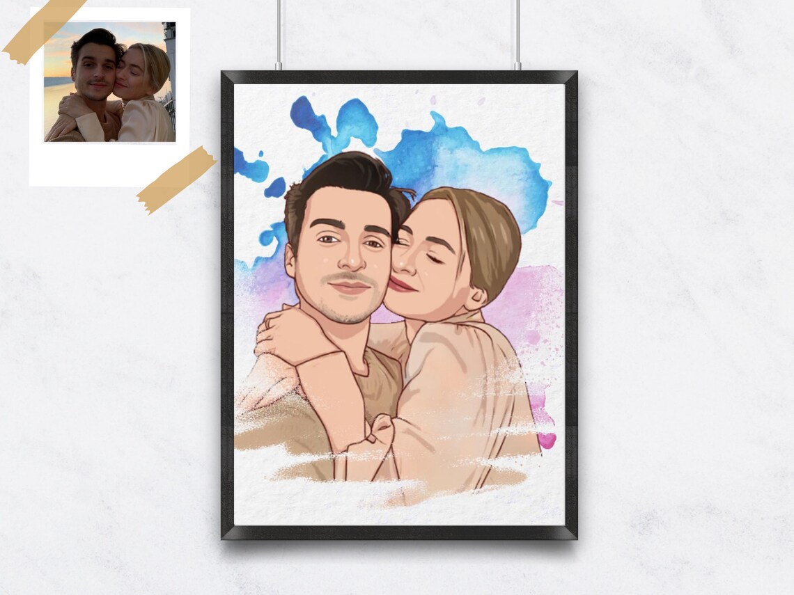 Faceless Portrait Faceless Portrait Print Custom Faceless - Etsy