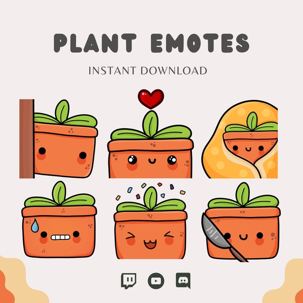 Plant Flower Emotes Discord Twitch - Etsy
