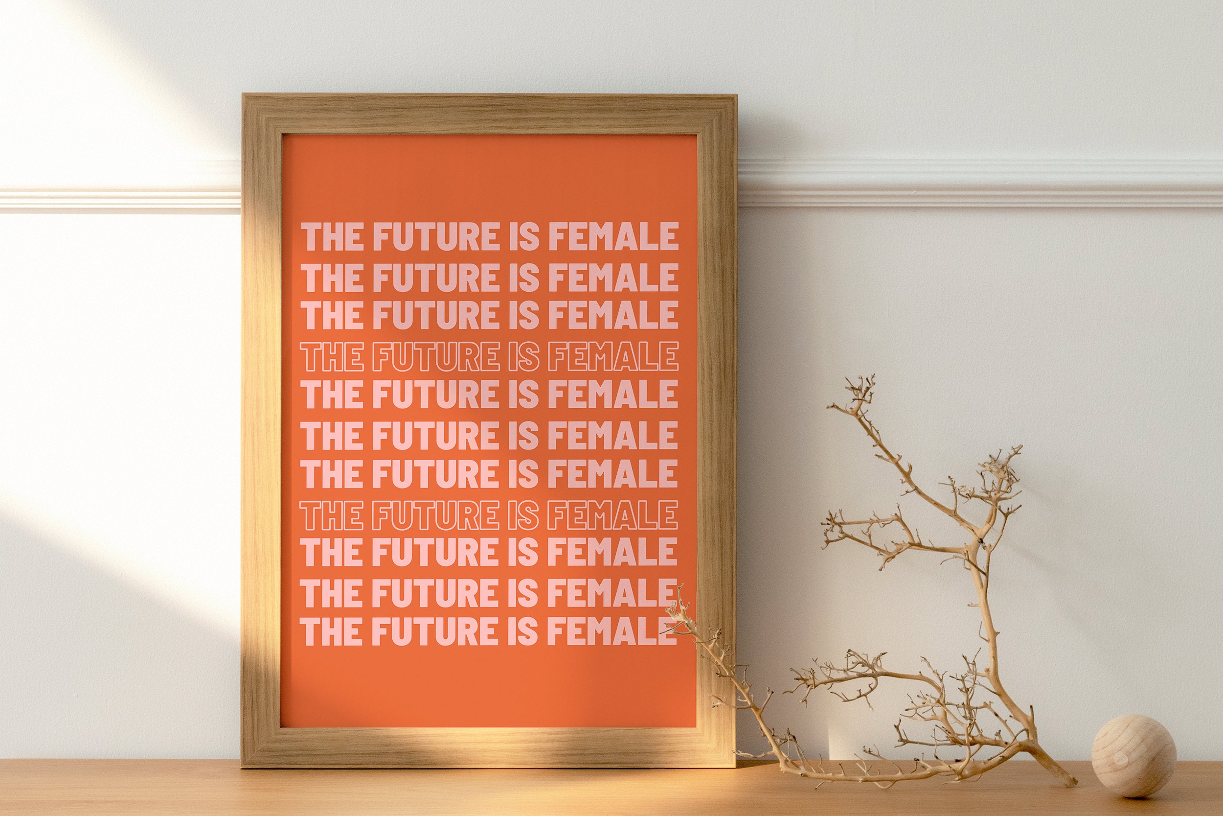 The Future is Female Poster, Printable Poster, Feminist Poster ...