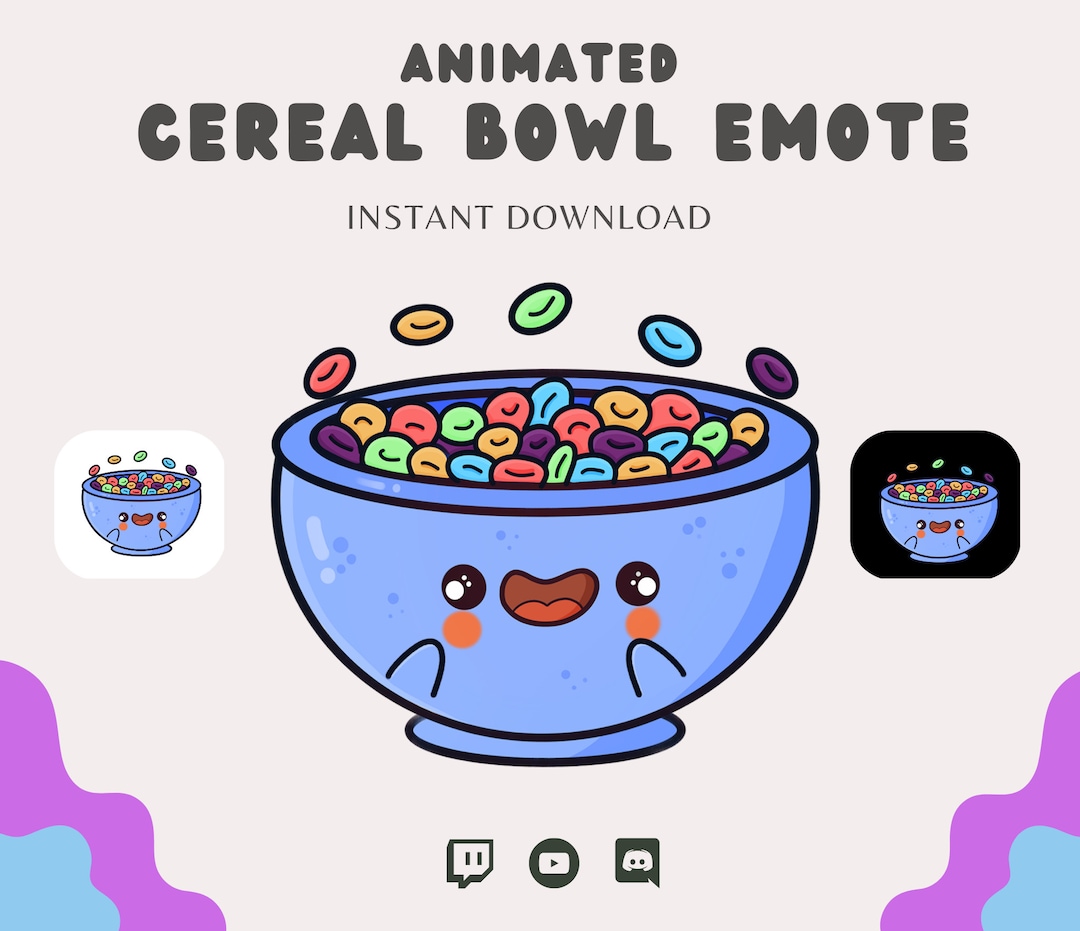 Animated Emote Froot Loops Fruit Cereal Bowl Twitch Discord Emotes - Etsy