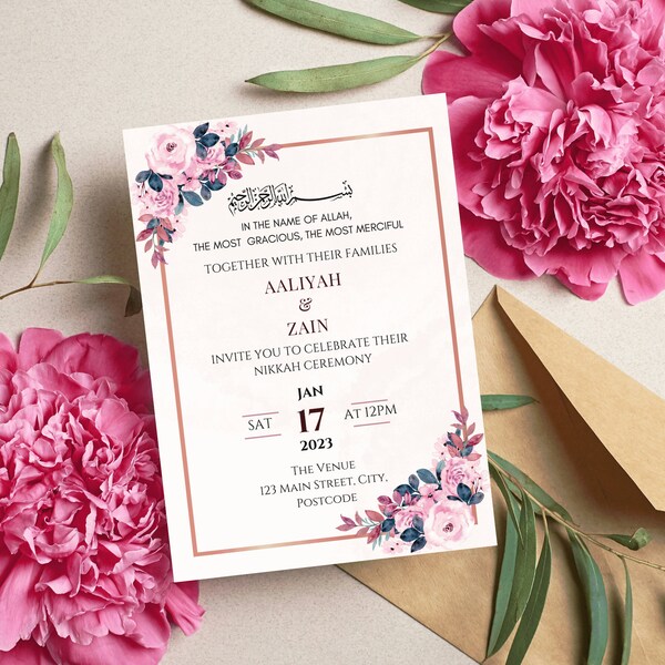 Pakistani Wedding Digital Invitation - Etsy