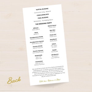 Wedding Ceremony Program Template for a Rustic Wedding, Good for ...