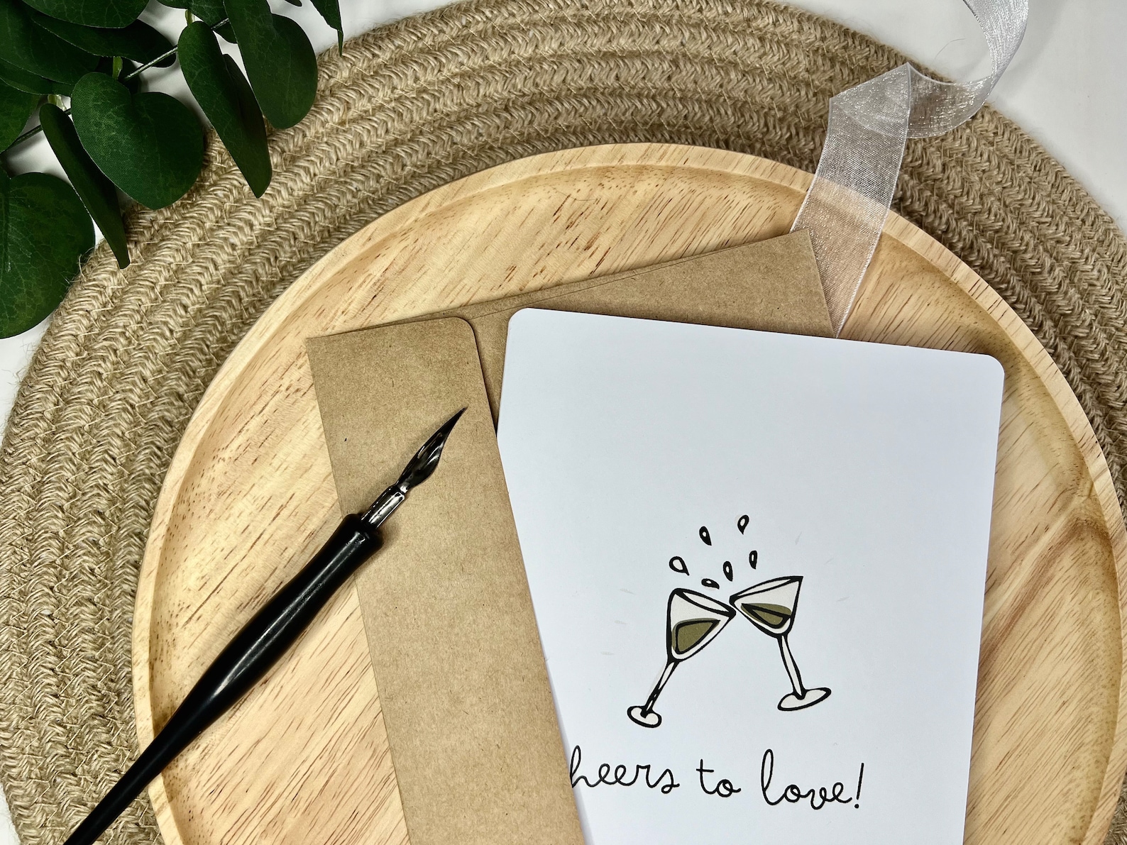 Cheers to Love Wedding Card Greeting Wedding Stationary Shower Wedding ...