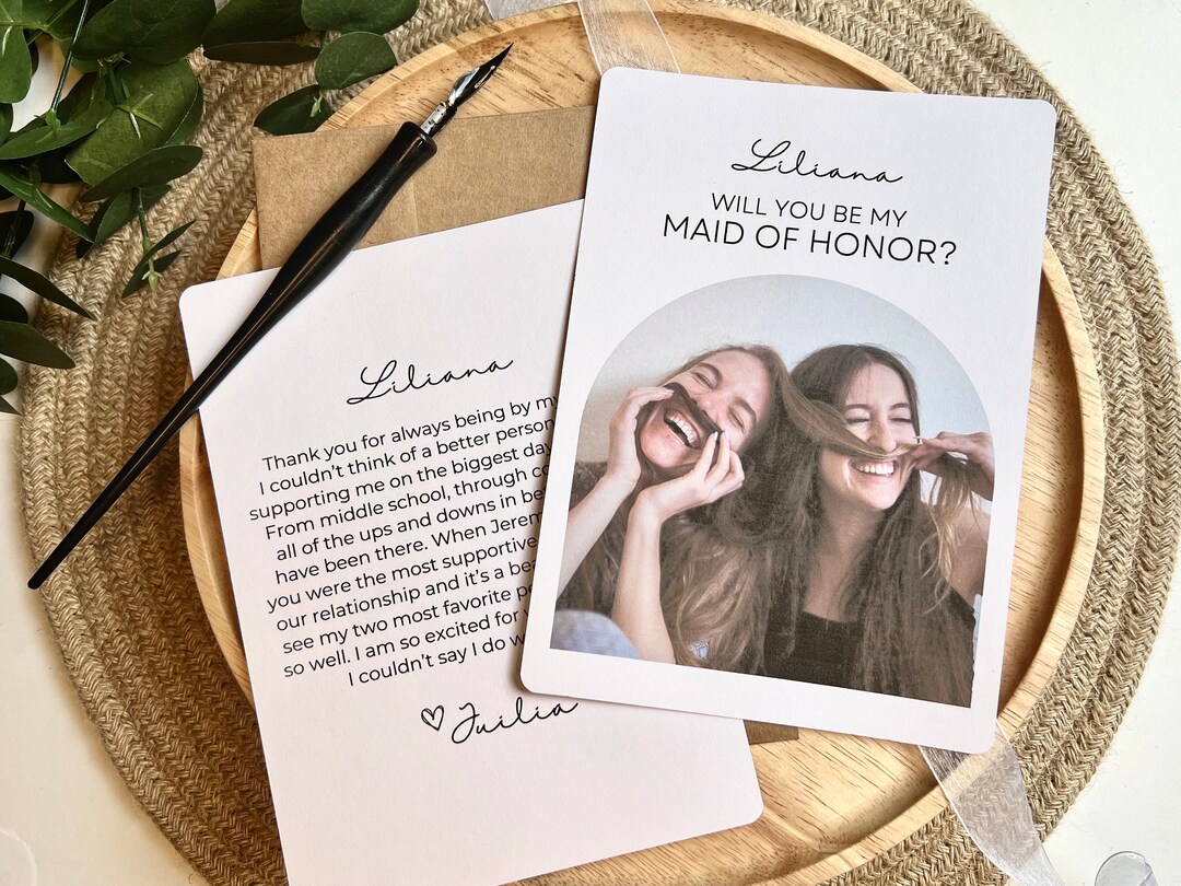 Personalized Bridesmaid Proposal Card: Wedding Details (5x7") - Etsy