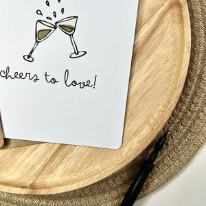 Cheers to Love Wedding Card Greeting Wedding Stationary Shower Wedding ...