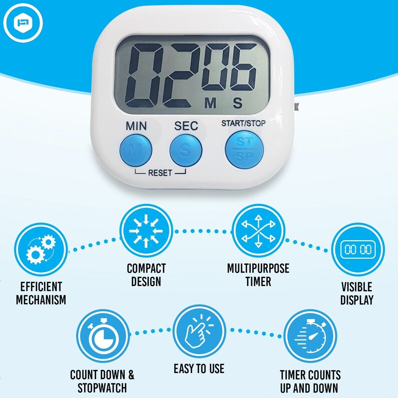Magnetic Timer Countdown and Stopwatch for Kids, Classroom, and Parents Ideal for Cooking ...