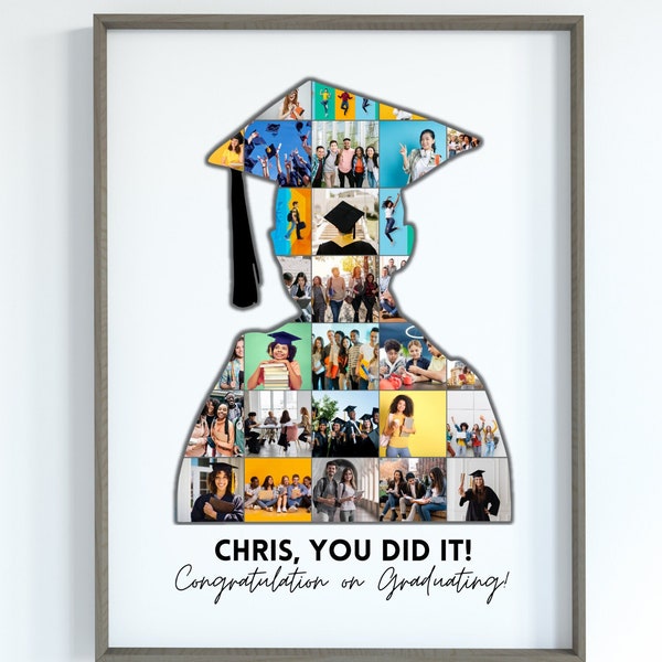 Printable Graduation Photo Collage Graduation Gift Graduation Student ...