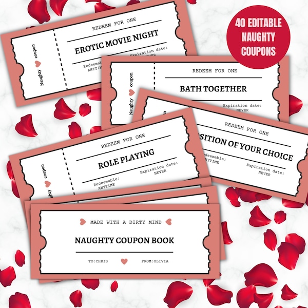 Naughty Coupons Svg - Etsy