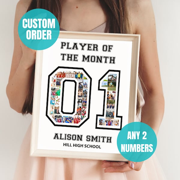 Sports Numbers Photo Collage - Etsy